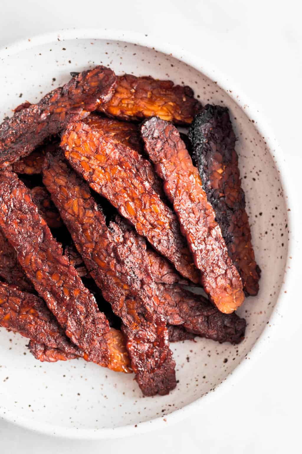 Smoky Tempeh Bacon Strips - Home-Cooked Roots