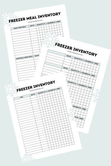 Free Printable Freezer Inventory Sheets - Home-Cooked Roots