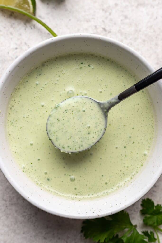 5-Minute Creamy Cilantro Lime Sauce (Dip or Dressing) - Home-Cooked Roots