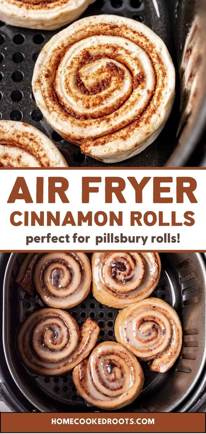 Air Fryer Cinnamon Rolls (from a can!) - Home-Cooked Roots
