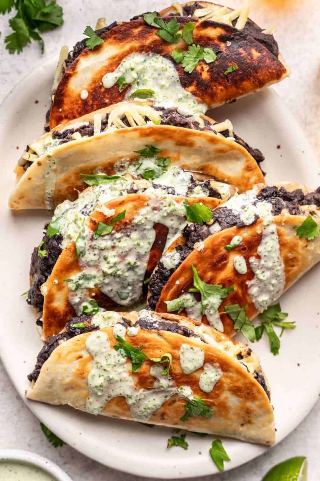 Crispy Refried Bean Tacos 🌮 (Easy 20 Minute Recipe!)- Home-Cooked Roots