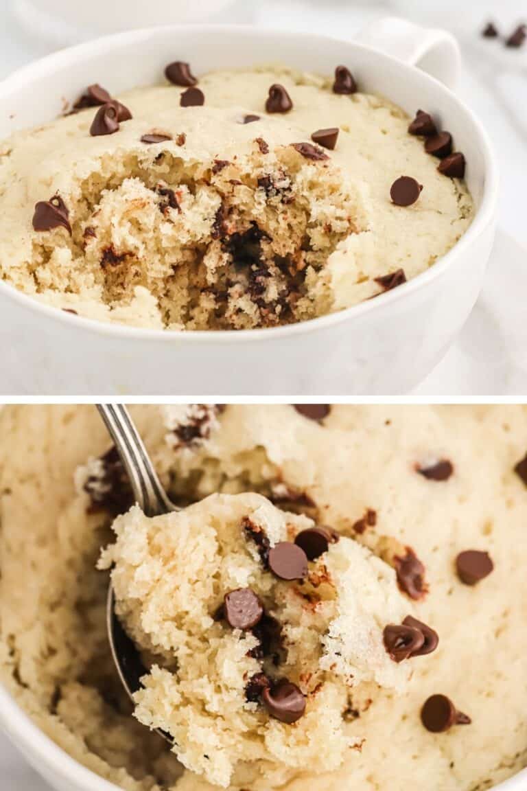 Easy Microwave Vanilla Mug Cake Recipe (No Egg) - Home-Cooked Roots