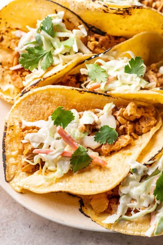 Crockpot Hawaiian Tempeh Tacos - Home-Cooked Roots
